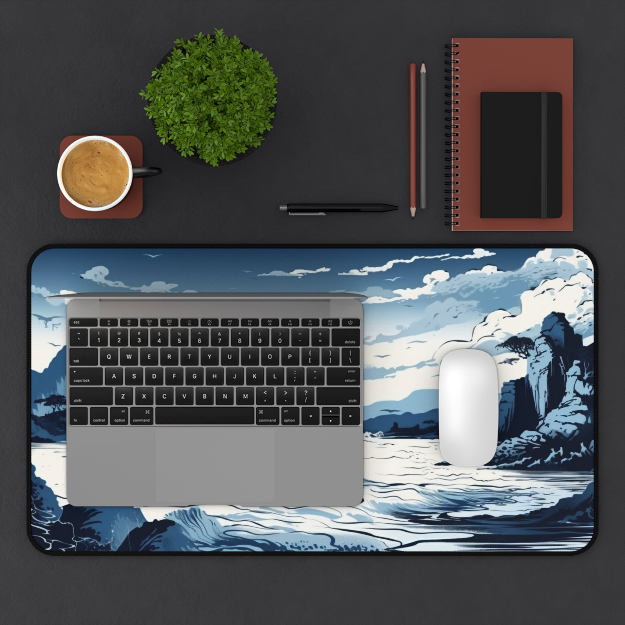 Islands Theme Playmat, Playmat for Card Game, Blue Mana Mat, Gaming Mat ...