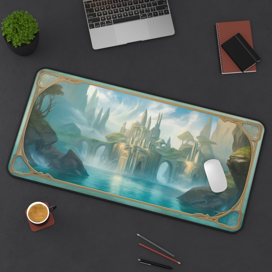 Lake Playmat, TTRPG Play Mat, D&D Theme Mousepad, Dice Rolling Tray ...
