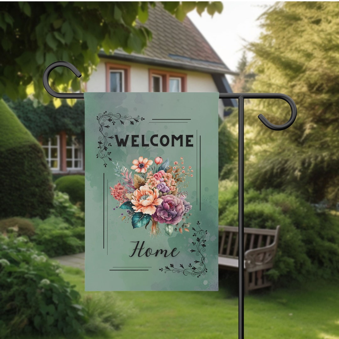 Welcome Home Garden Flag, Spring Garden Flag, Summer Garden Flag, Porch ...