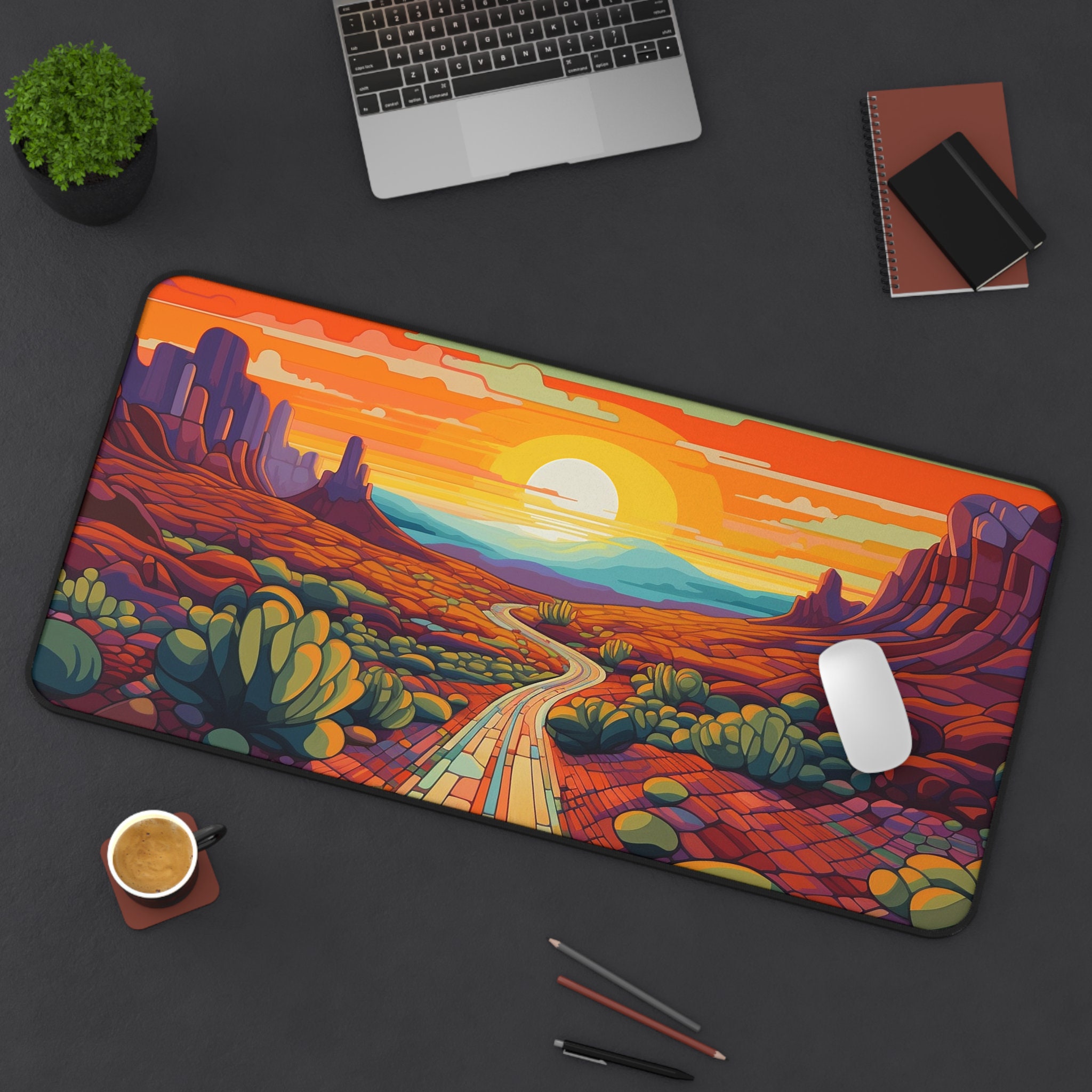 Painted Desert Playmat, TTRPG Play Mat, Western Mousepad, Cactus Mat ...