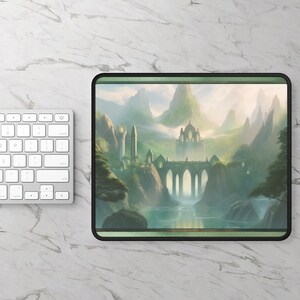Elven Forest, Green Playmat, TTRPG Play Mat, D&D Theme Mousepad, Dice ...