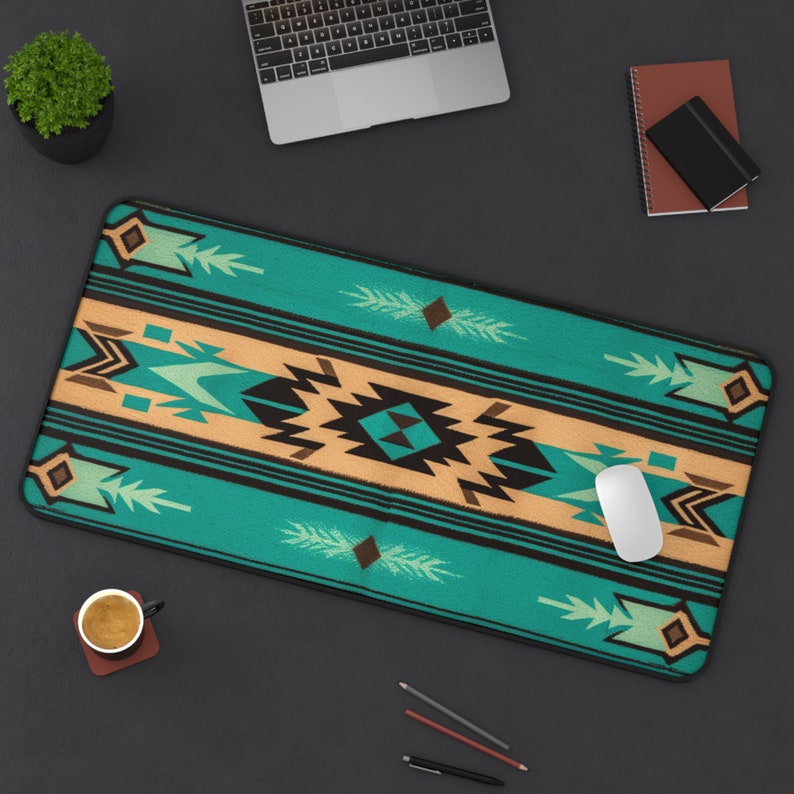 Native American Mouse Pad, Navajo Rug Mousepad, Large Deskmat, Indian ...