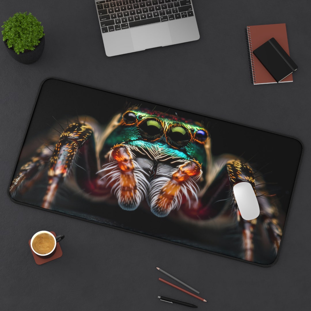 Spider Desk Mat, Jumping Spider Mouse Pad, Animal Mousepad, Gaming ...