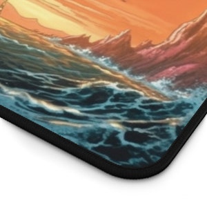 Pirate Ship Playmat, Ocean Landscape Mouse Pad, Gaming Mat, Office Gift ...