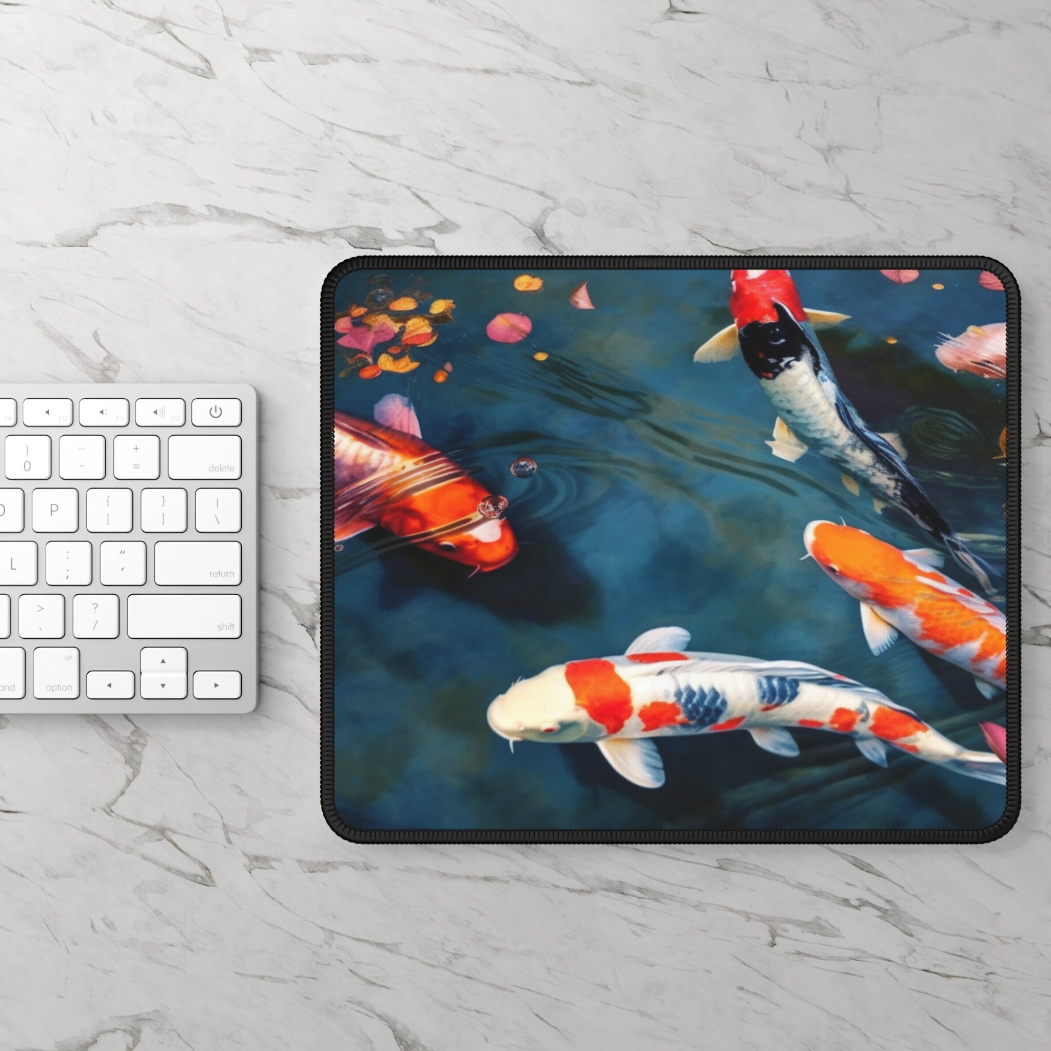 Koi Fish Desk Mat, Koi Fish Mouse Pad, Japanese Mousepad, Japan Mouse ...