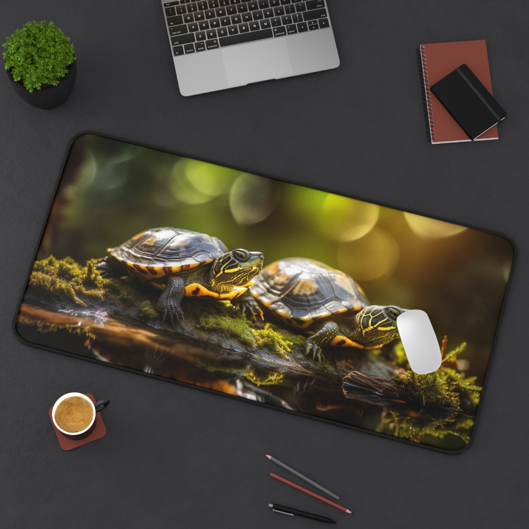 Turtle Desk Mat, Decorative Mouse Pad, Reptile Mousepad, Gaming Mouse ...
