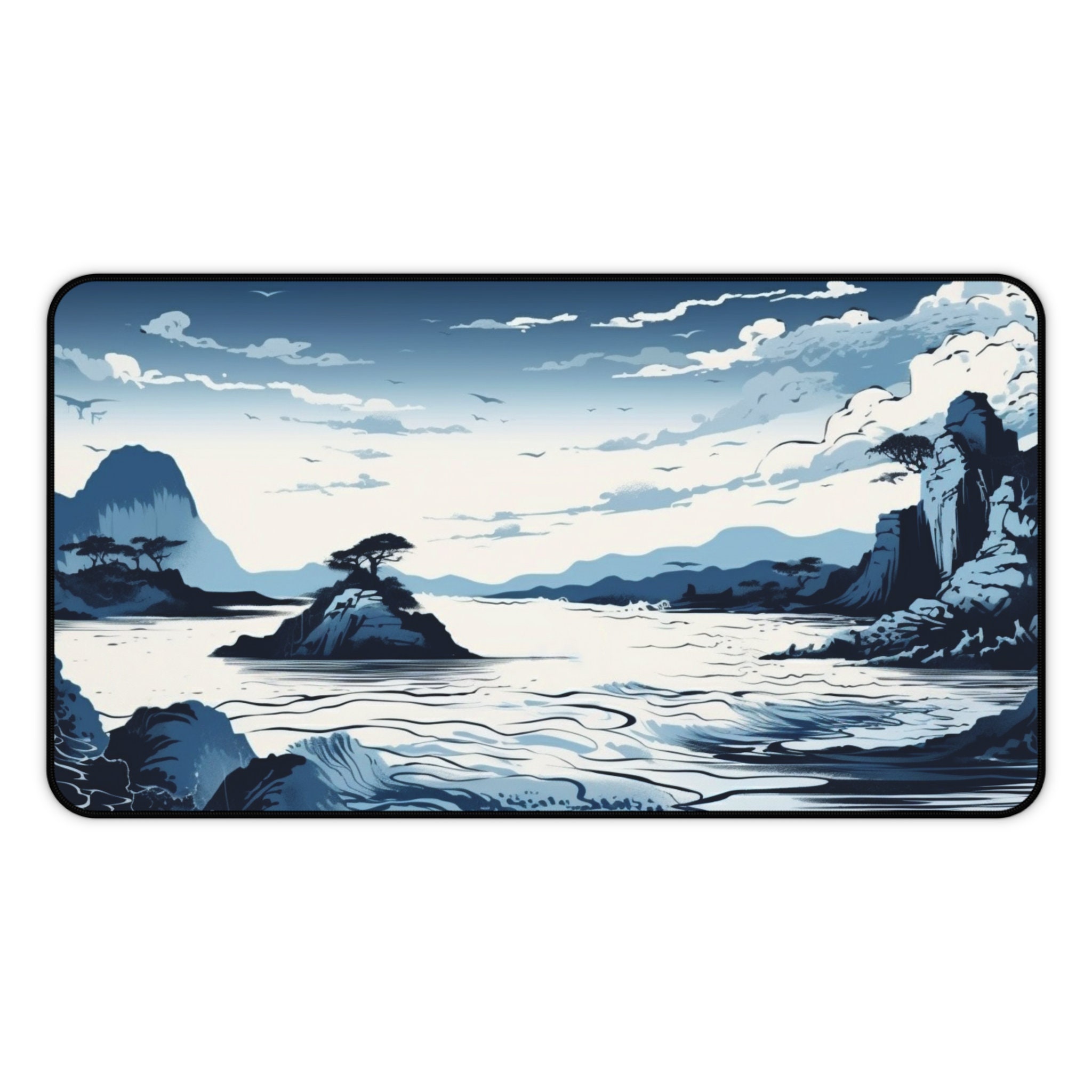 Islands Theme Playmat, Playmat for Card Game, Blue Mana Mat, Gaming Mat ...