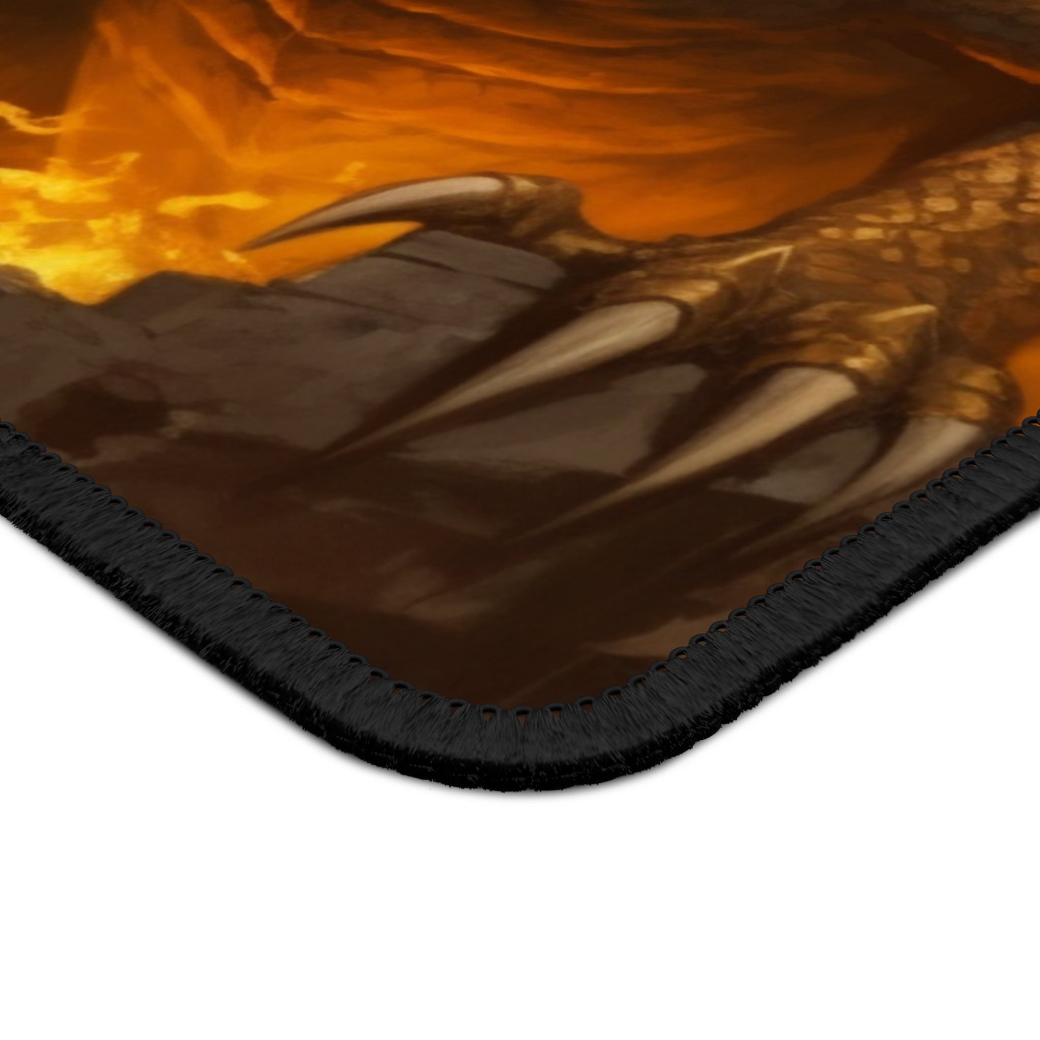 Dragon Playmat, Gold Dragon, TTRPG Play Mat, D&D Theme Mousepad, Dice ...