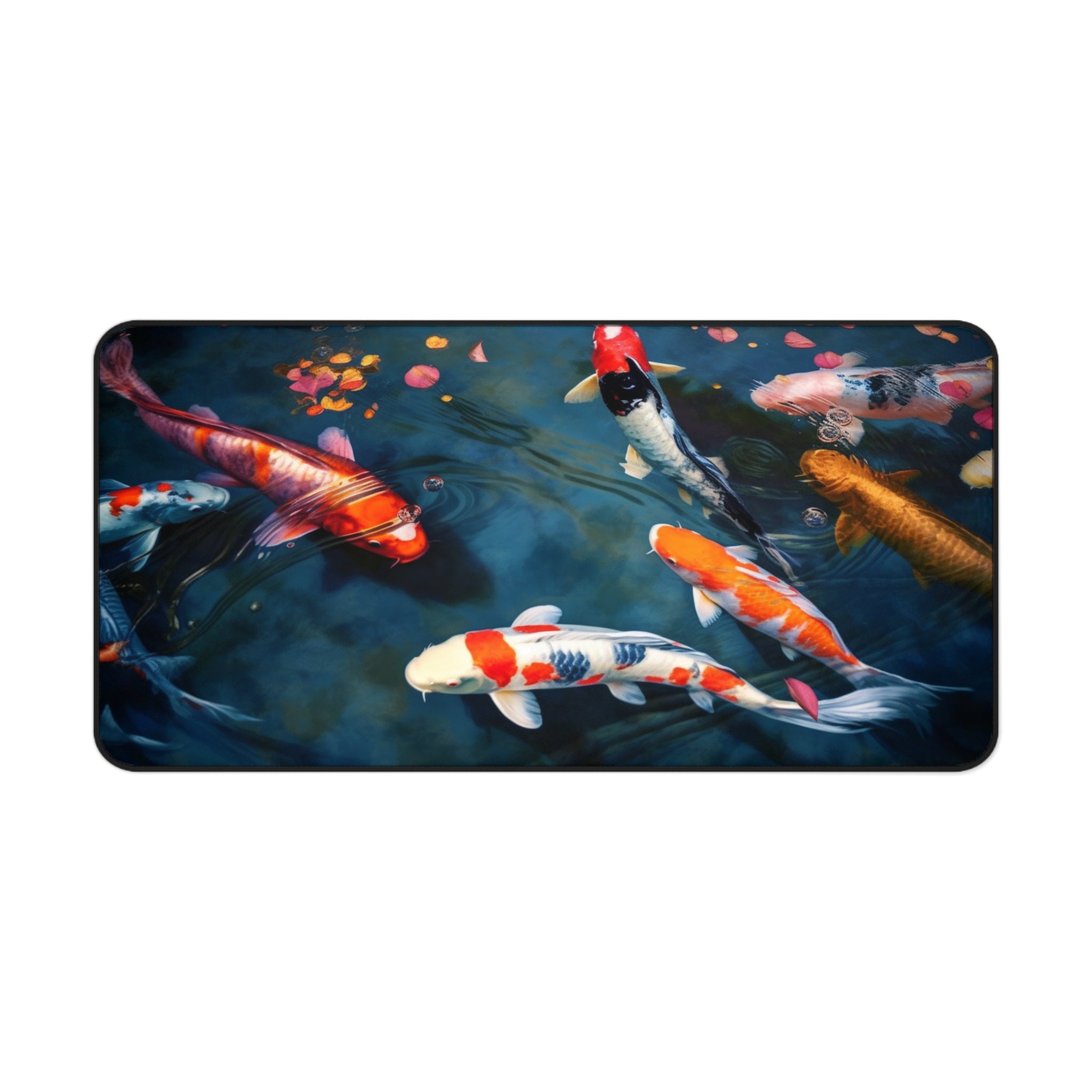 Koi Fish Desk Mat, Koi Fish Mouse Pad, Japanese Mousepad, Japan Mouse ...