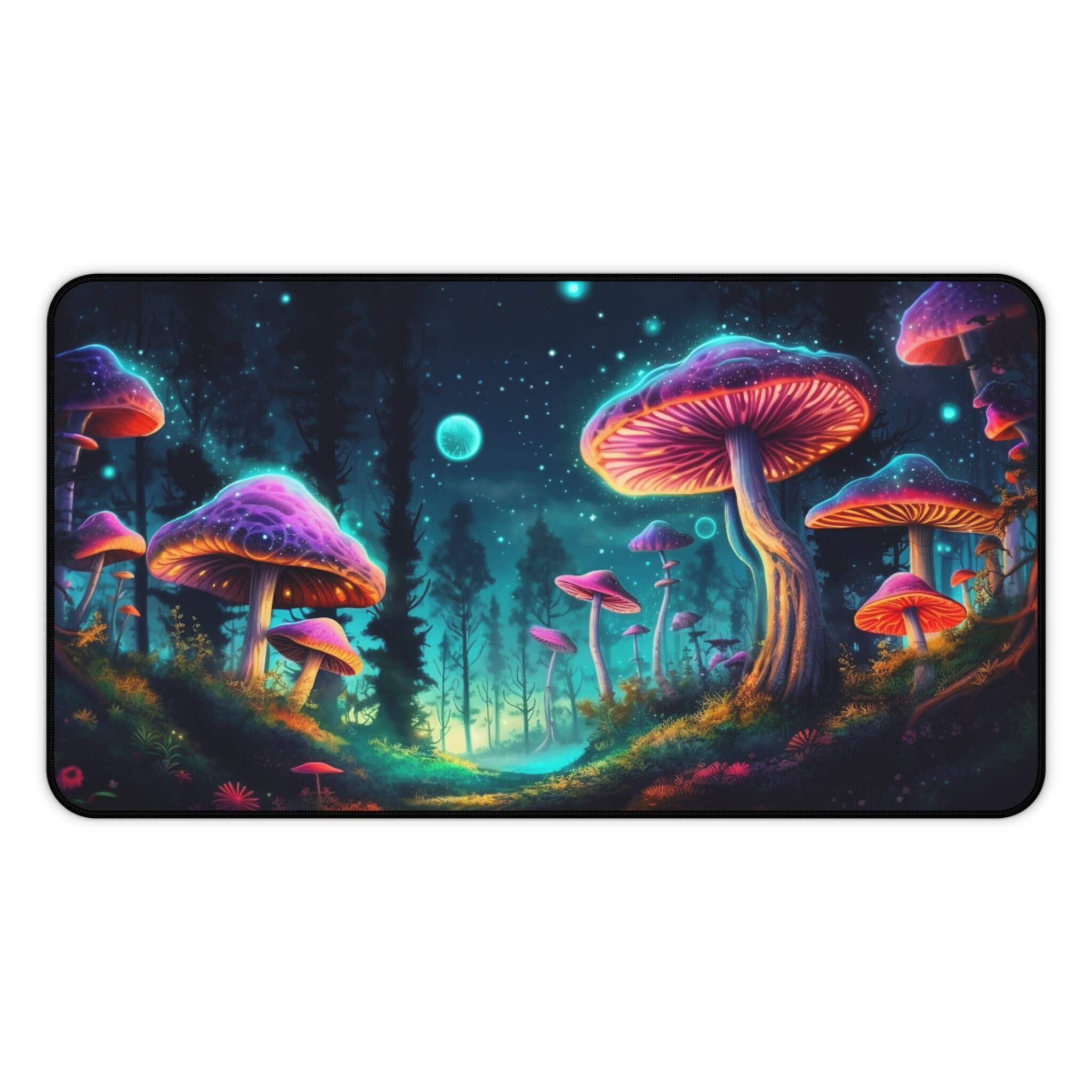 Magic Mushroom Deskmat, Fantasy Shroom Forest, Psychedelic Aesthetic ...