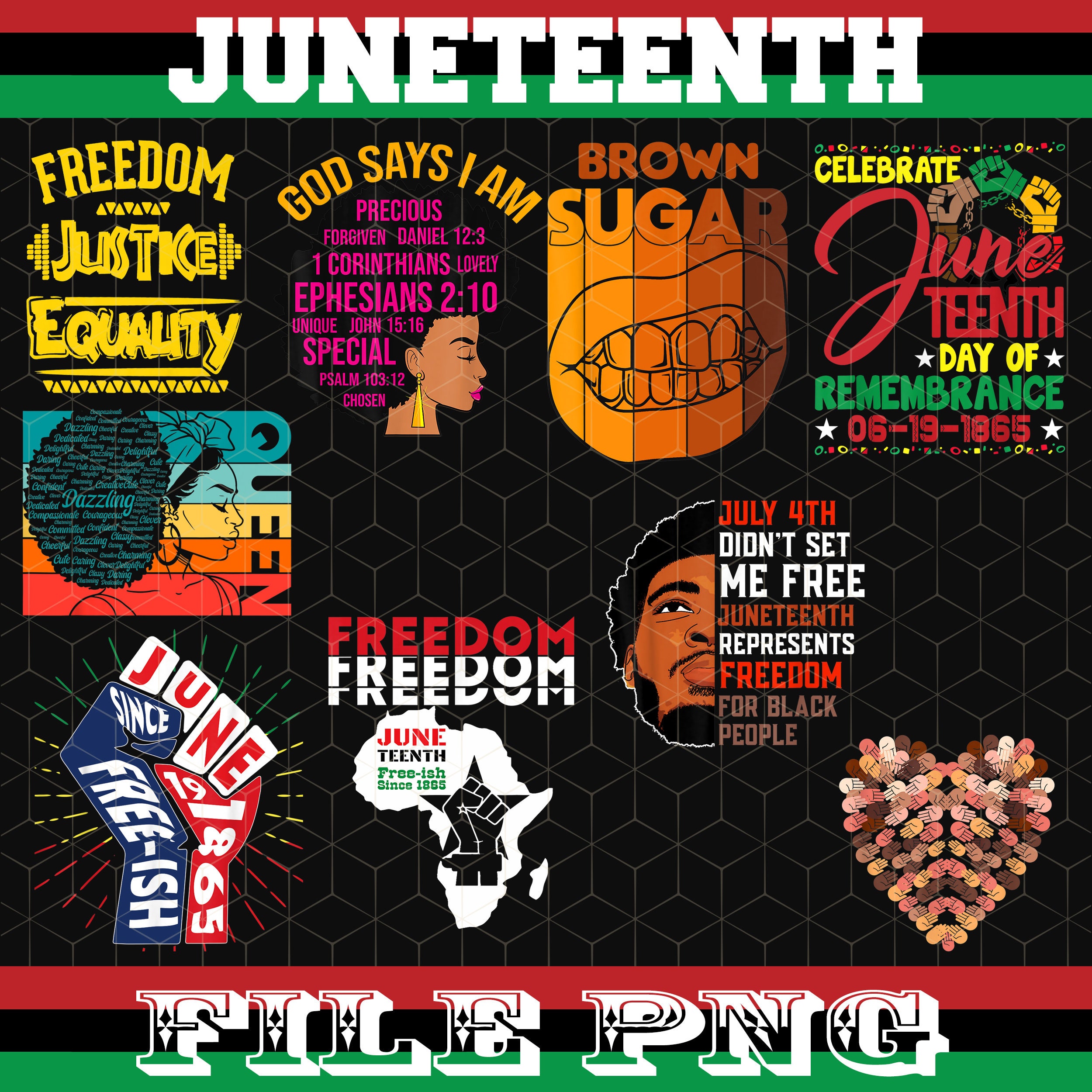 Digital Art & Collectibles Drawing & Illustration Juneteenth Combo ...