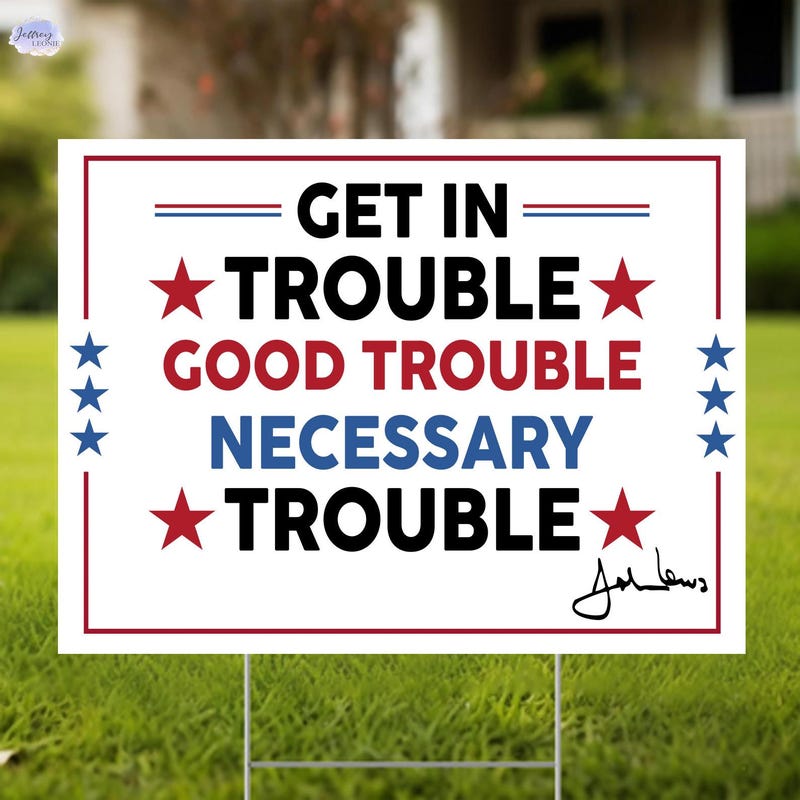 Good Trouble Sign - Etsy