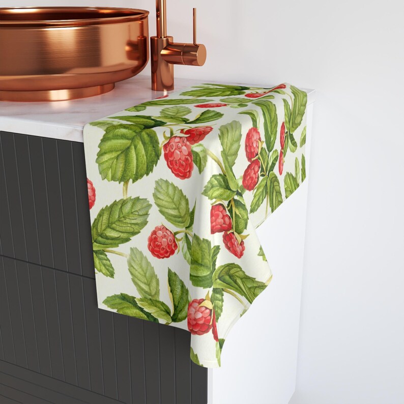 Subtle F*ck Trump Strawberry Hand Towel, Botanical Fruit Kitchen Towel ...