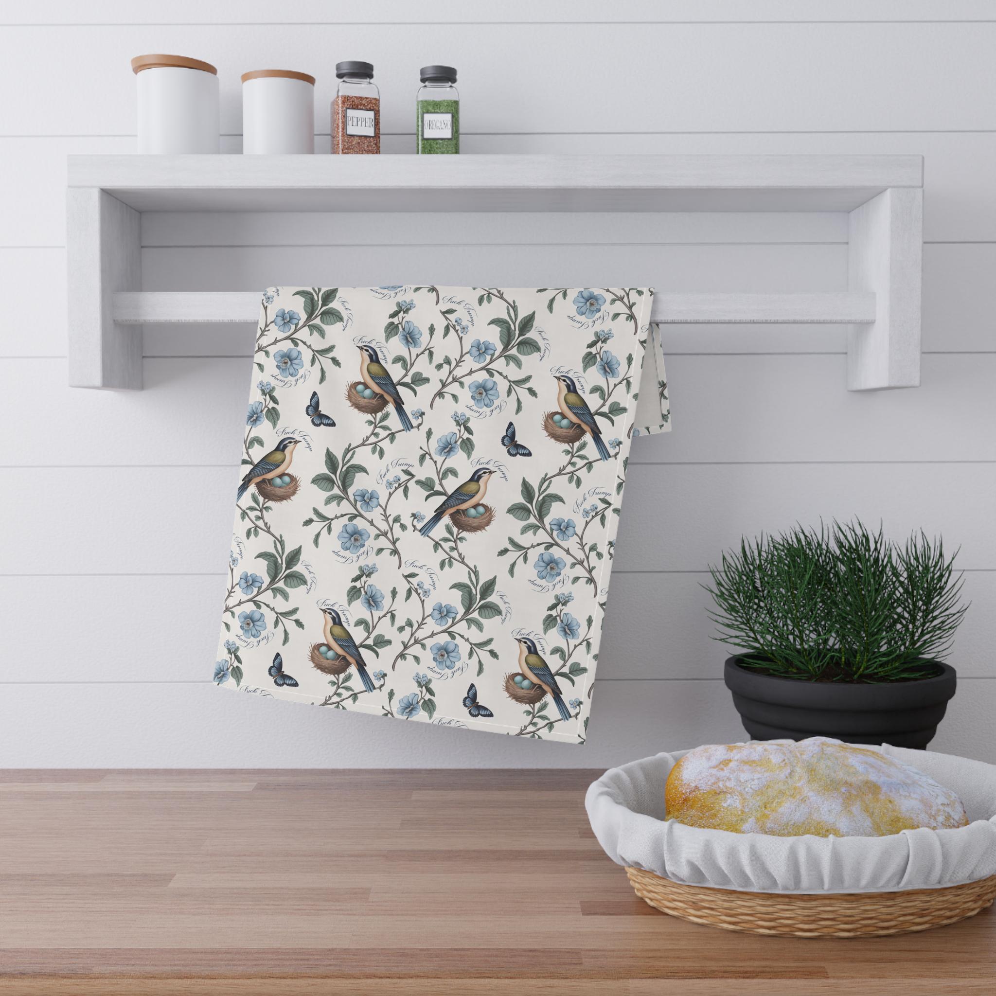 Subtle F*ck Trump Hand Towel, Chinoiserie Kitchen Decor, Funny ...
