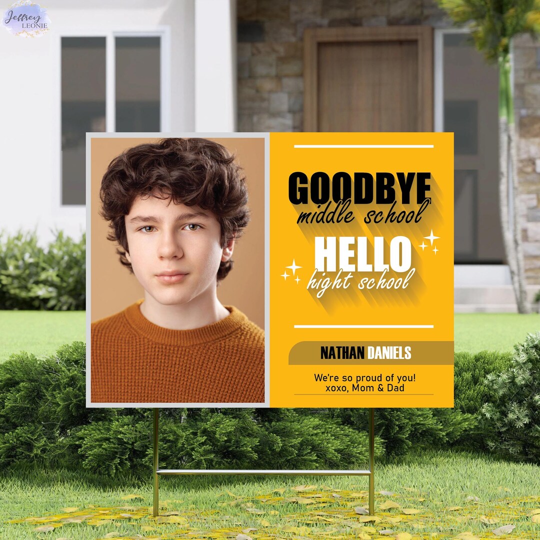 Graduation Yard Sign, Graduation Personalized Sign, Middle School ...