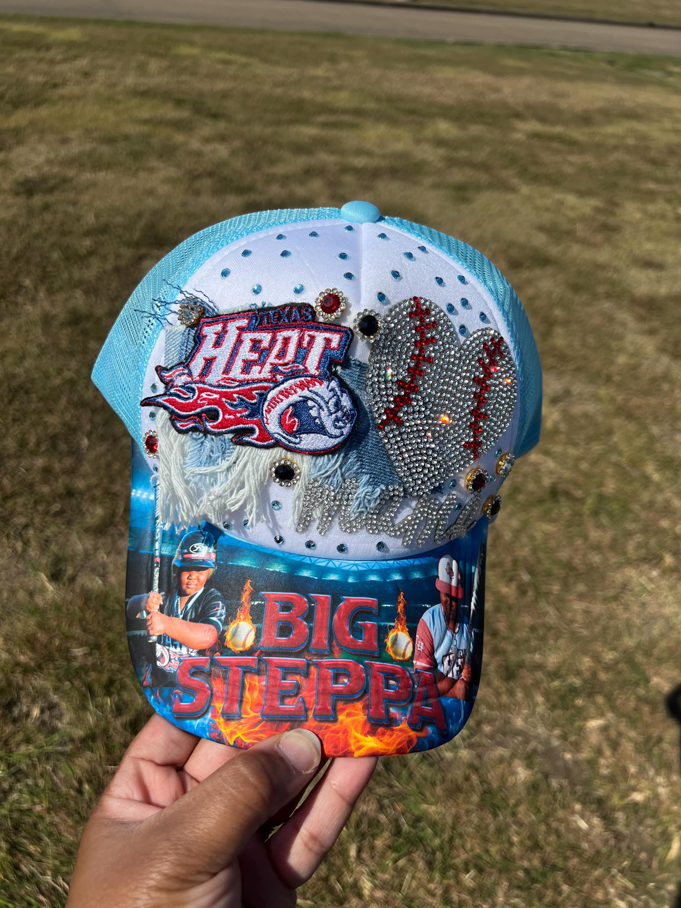 Custom Photo Trucker Hat With Crystals | Personalized Sports Fan Hat - Etsy