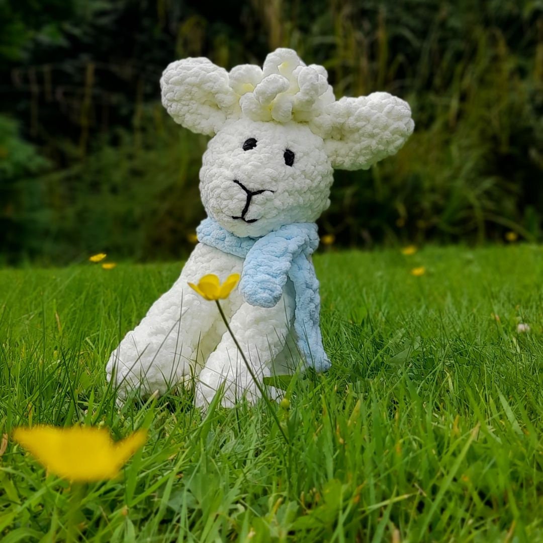 Ethically Handmade Stuffed Sheep Toy in Pink or Blue - Etsy