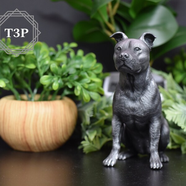 Staffordshire Bull Terrier Statue - Etsy