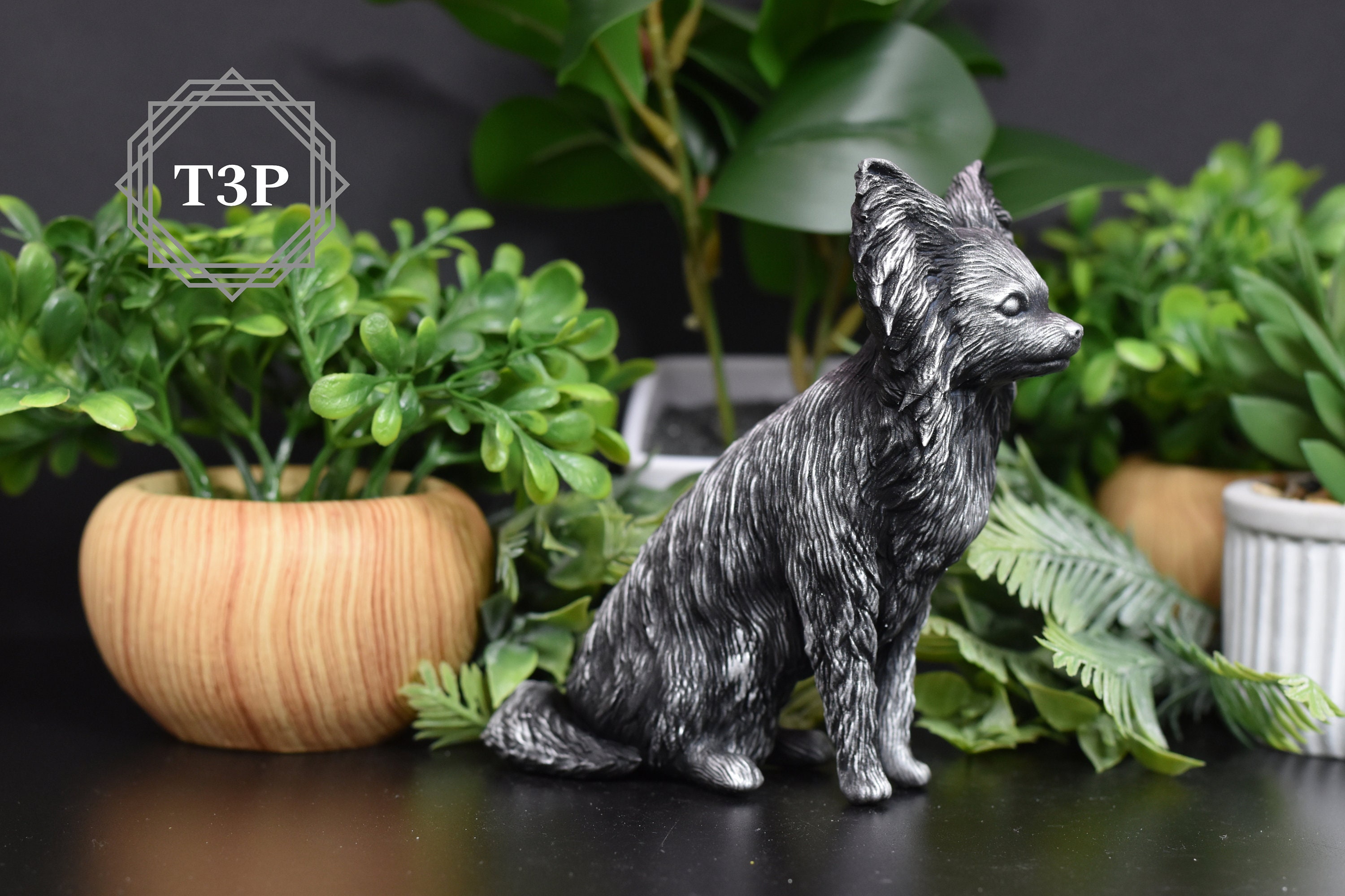 3D Printed Papillon/dog Statue - Etsy