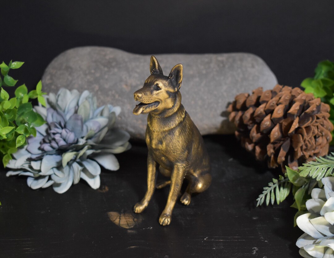 Realistic German Shepherd Statue, Dog Lover Gift, Home Decor Figurine ...