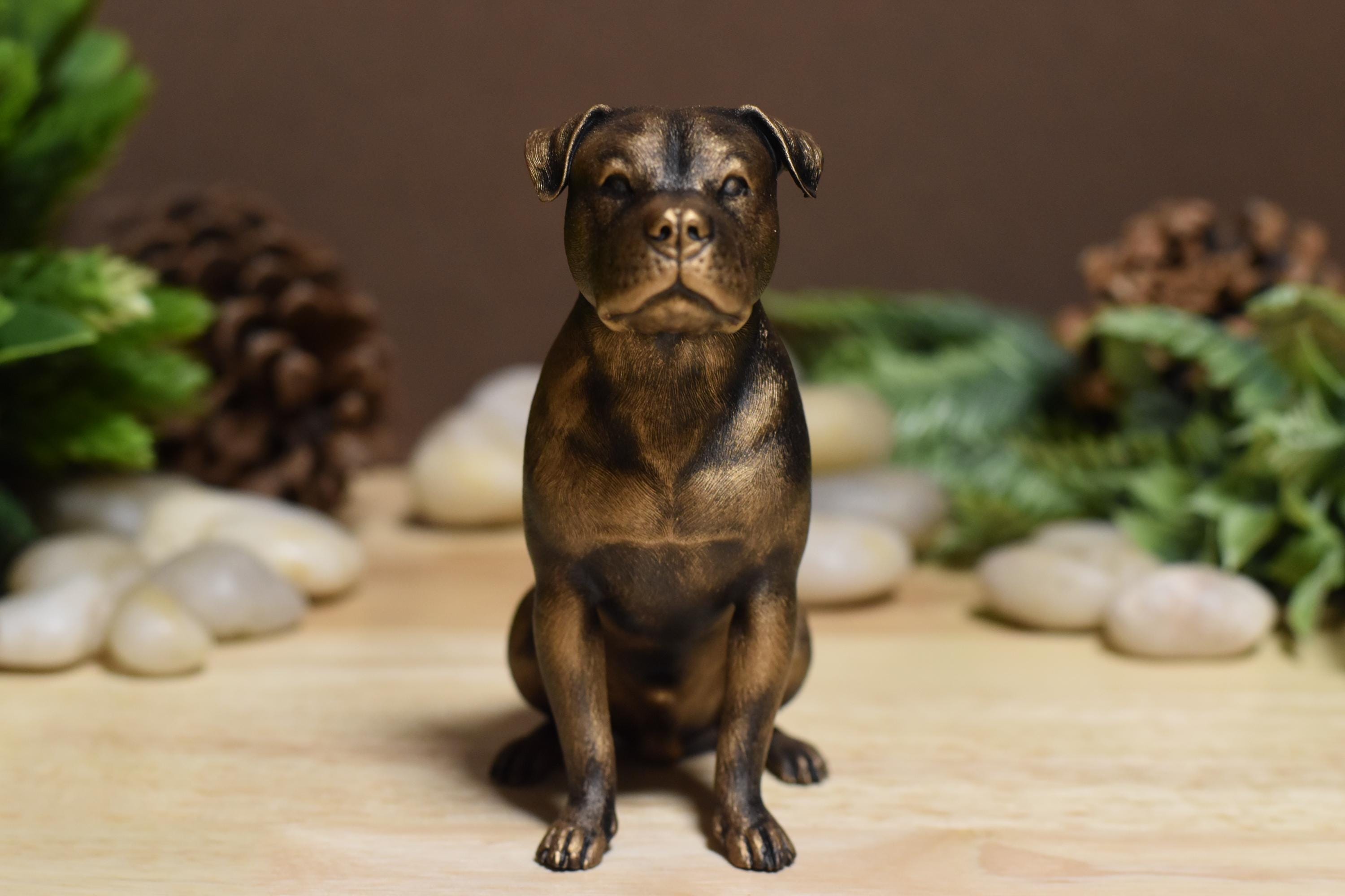 Realistic Pitbull Statue - High-quality Dog Lover Decor and Gifts ...