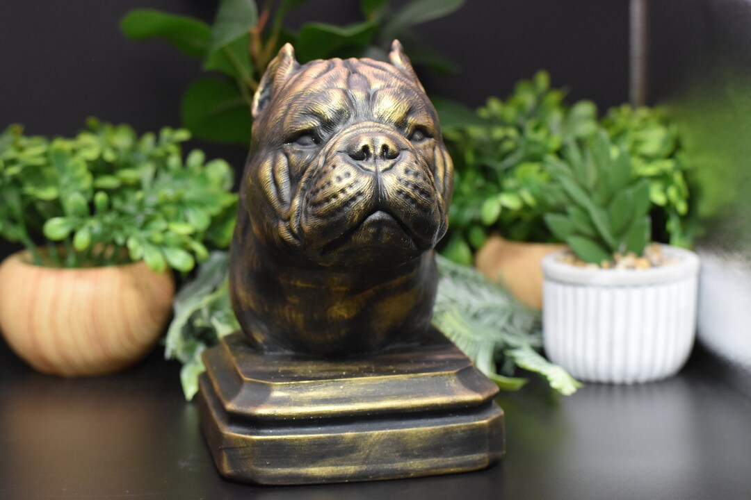 American Bully Bust Figurine, American Bully Dog Gift, American Bully ...