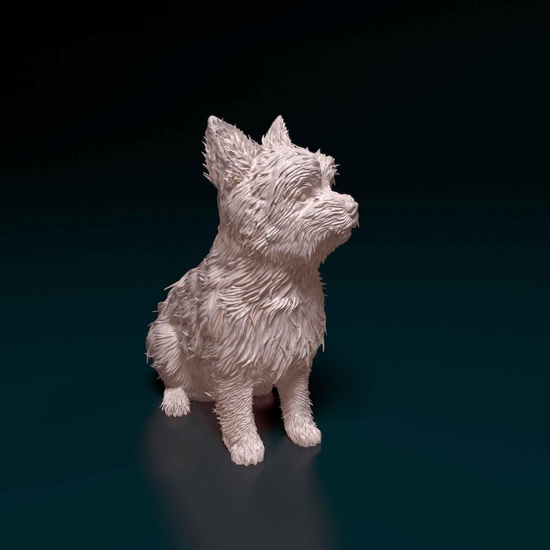 Vintage Yorkie Statue - Etsy