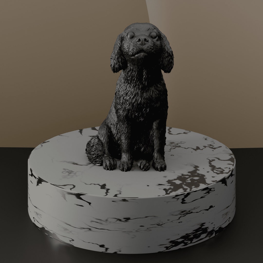 Cavalier King Charles Spaniel Dog Statue - Handcrafted Resin Figurine ...