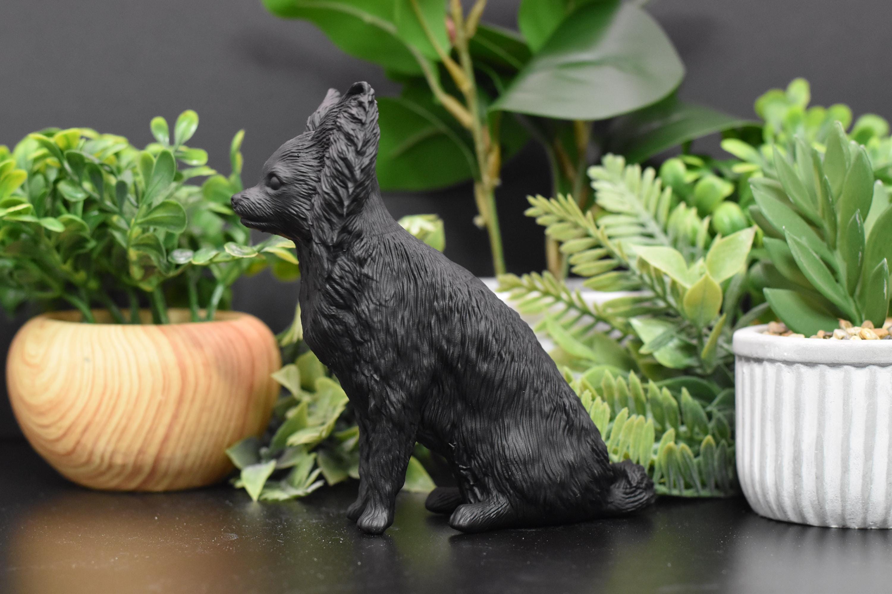 Papillon Statue - Elegant Dog Sculpture, Handmade Pet Decor for Dog ...