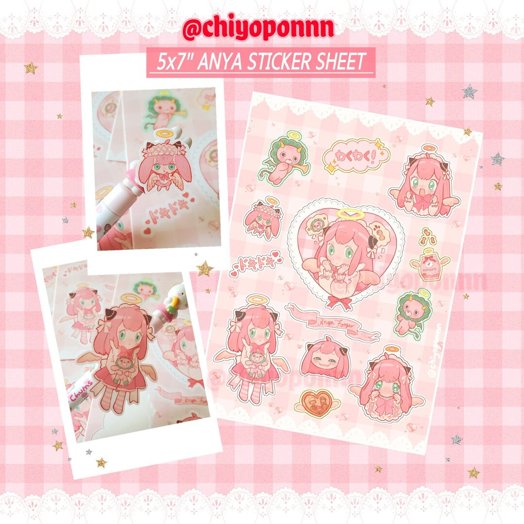 Anya Angel 5x7" Sticker Sheet - Etsy