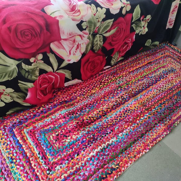 Colorful Braided Rug - Etsy
