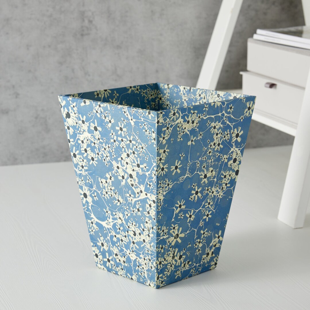 Blue Waste Paper Bin Essentials - Etsy