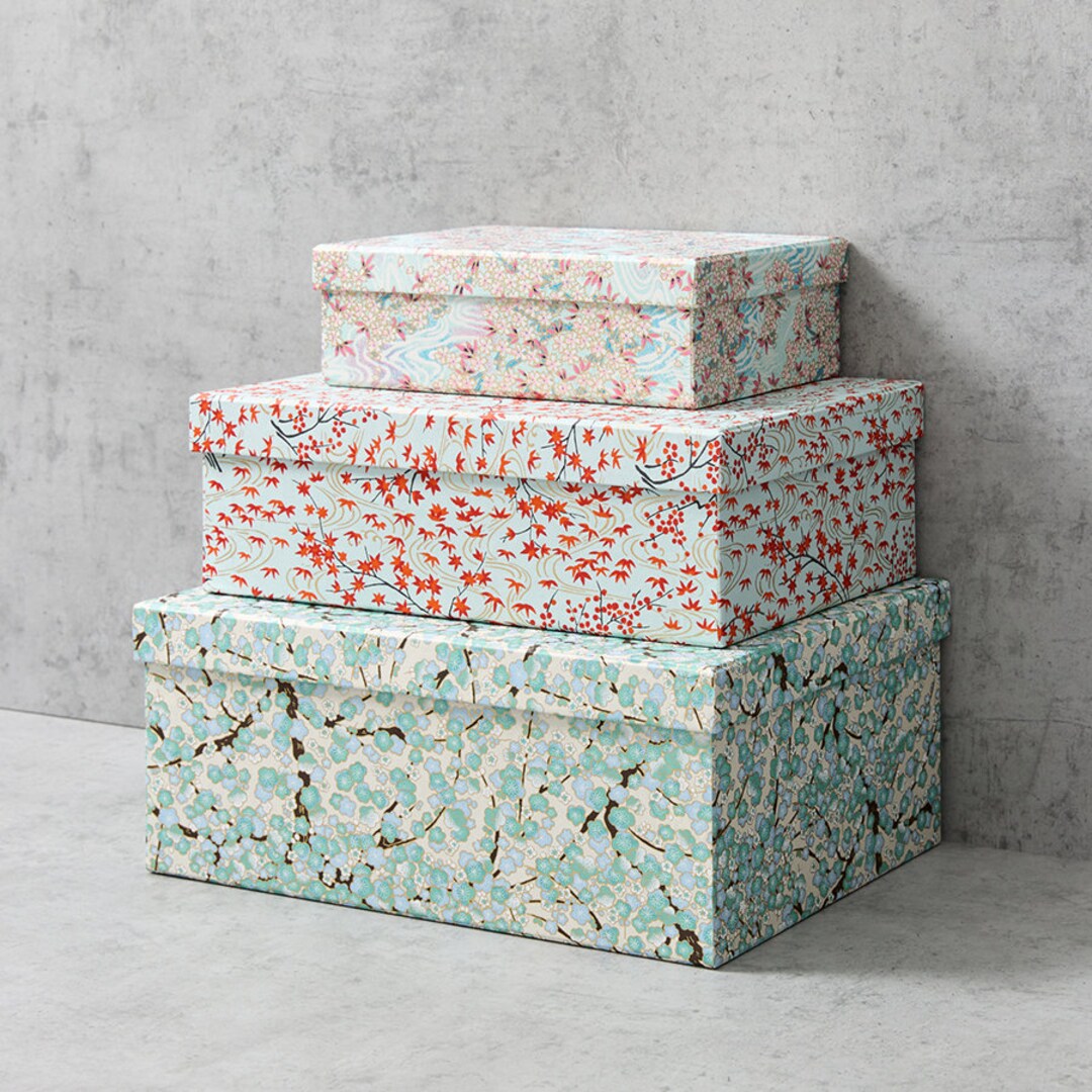Patterned Storage Boxes - Etsy UK
