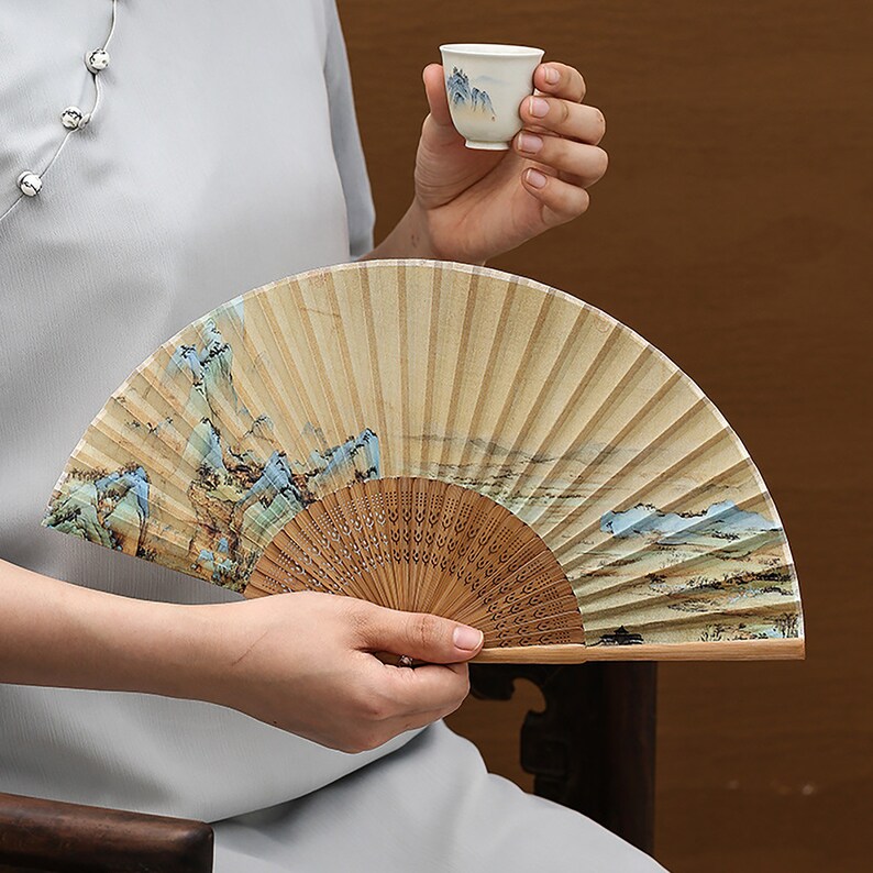 Retro Folding Fan Portable Folding Fan Chinese Style Folding - Etsy
