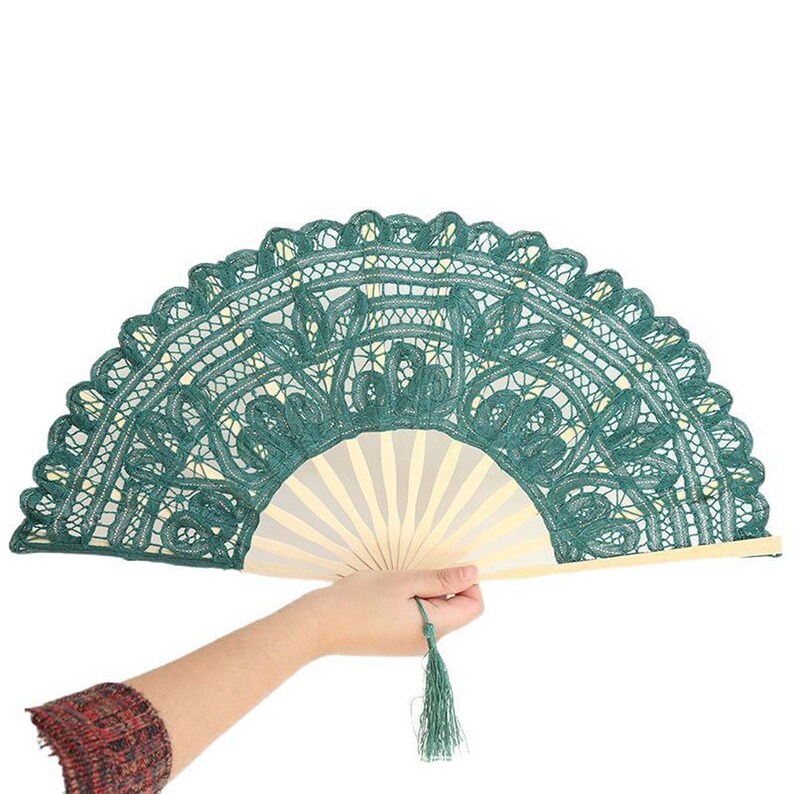 Lace Folding Fan Women Folding Fanbamboo Folding Fanwedding - Etsy
