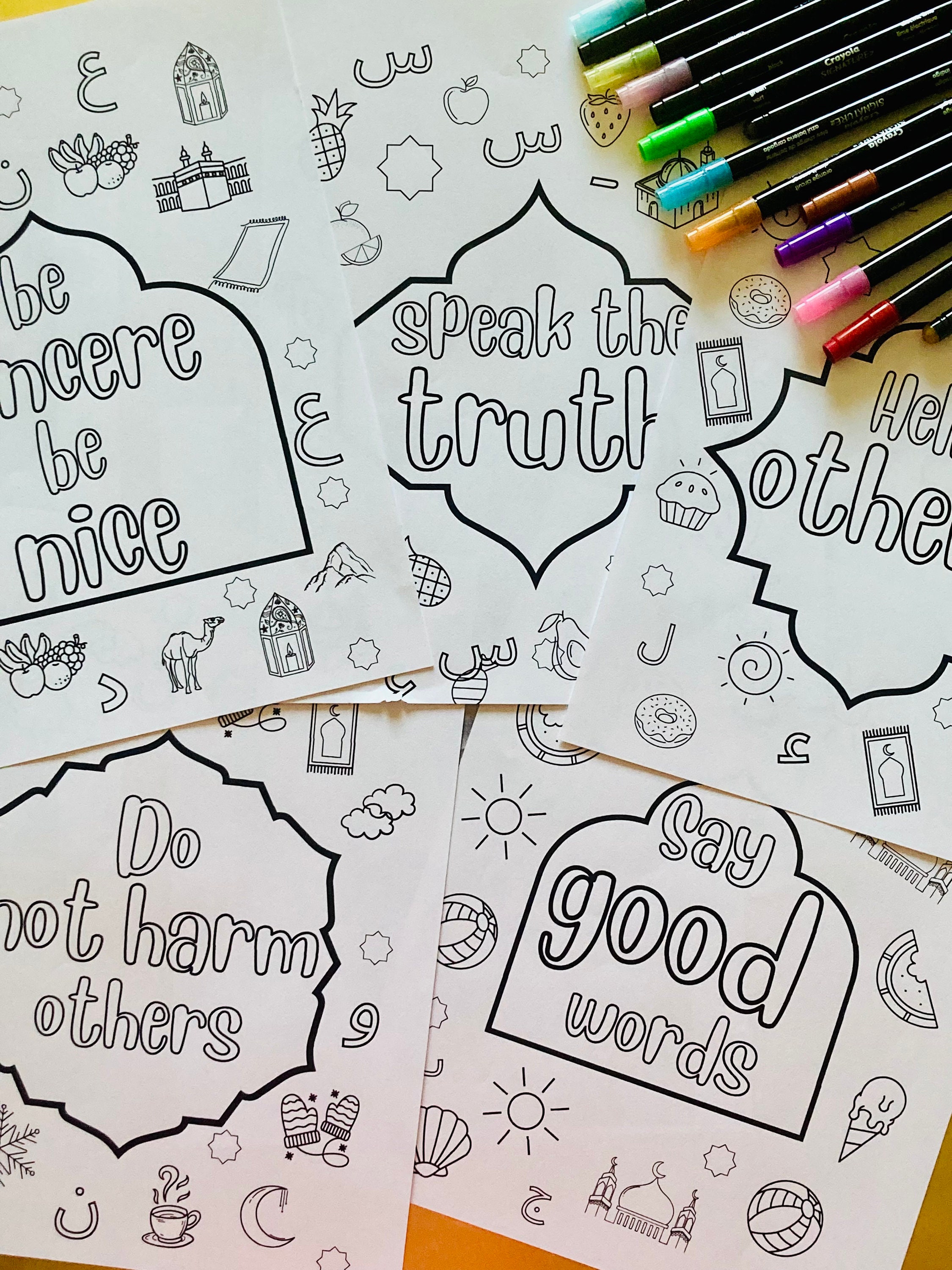 Fun Islamic Ahadith Coloring Pages- Muslim Homeschool Curriculum - Etsy