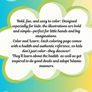 Cute Islamic Ahadith Coloring Book - Etsy