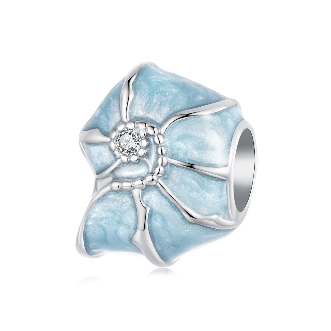 Blue Seashell Charm, 925 Sterling Silver Charm Fit Pandora Bracelets ...