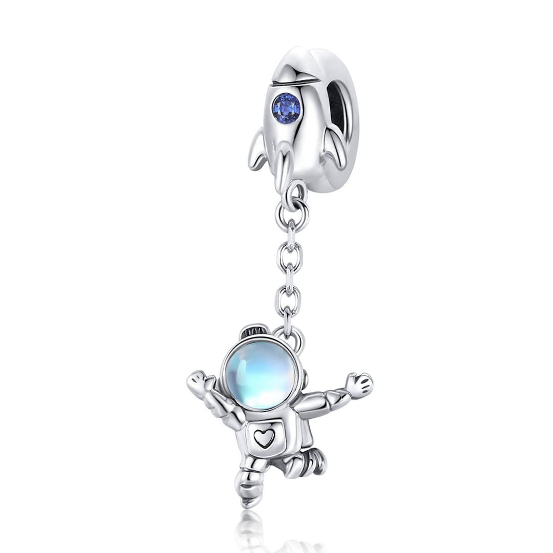 Charm for Bracelet, Spaceship Astronaut Charm Beads, 100% Genuine 925 ...