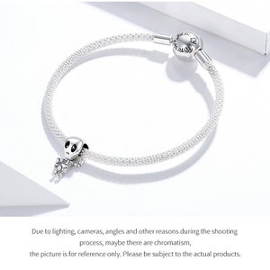 Charm for Bracelet, Halloween Theme Skeleton, 100% Genuine 925 Sterling ...