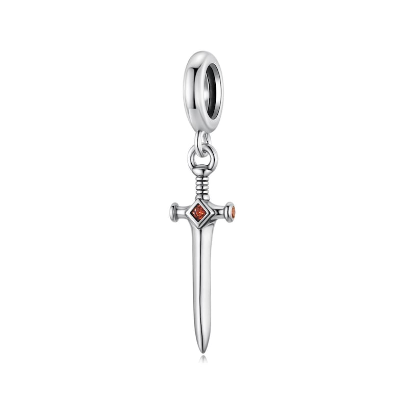 Sword Pendant Charm, Charm for Bracelet, 925 Sterling Silver Charm Fit ...