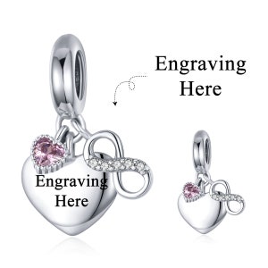 Personalised Charms to Fit Pandora Custom Wedding Charm Personalized Charms Personalized Pandora Heart Charm SCC1922 Etsy