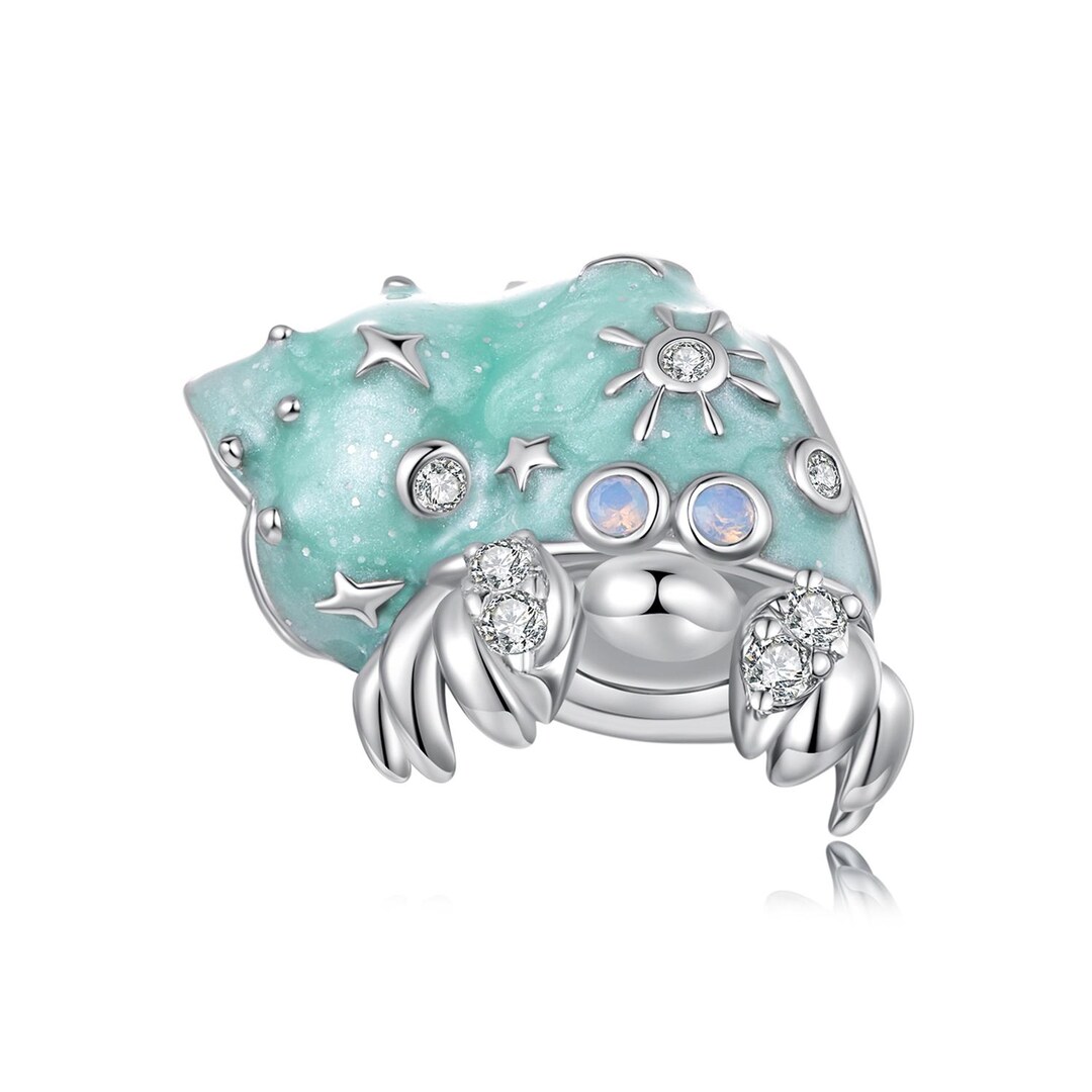 Hermit Crab Charm, Charm for Bracelet, 925 Sterling Silver Charm Fit ...