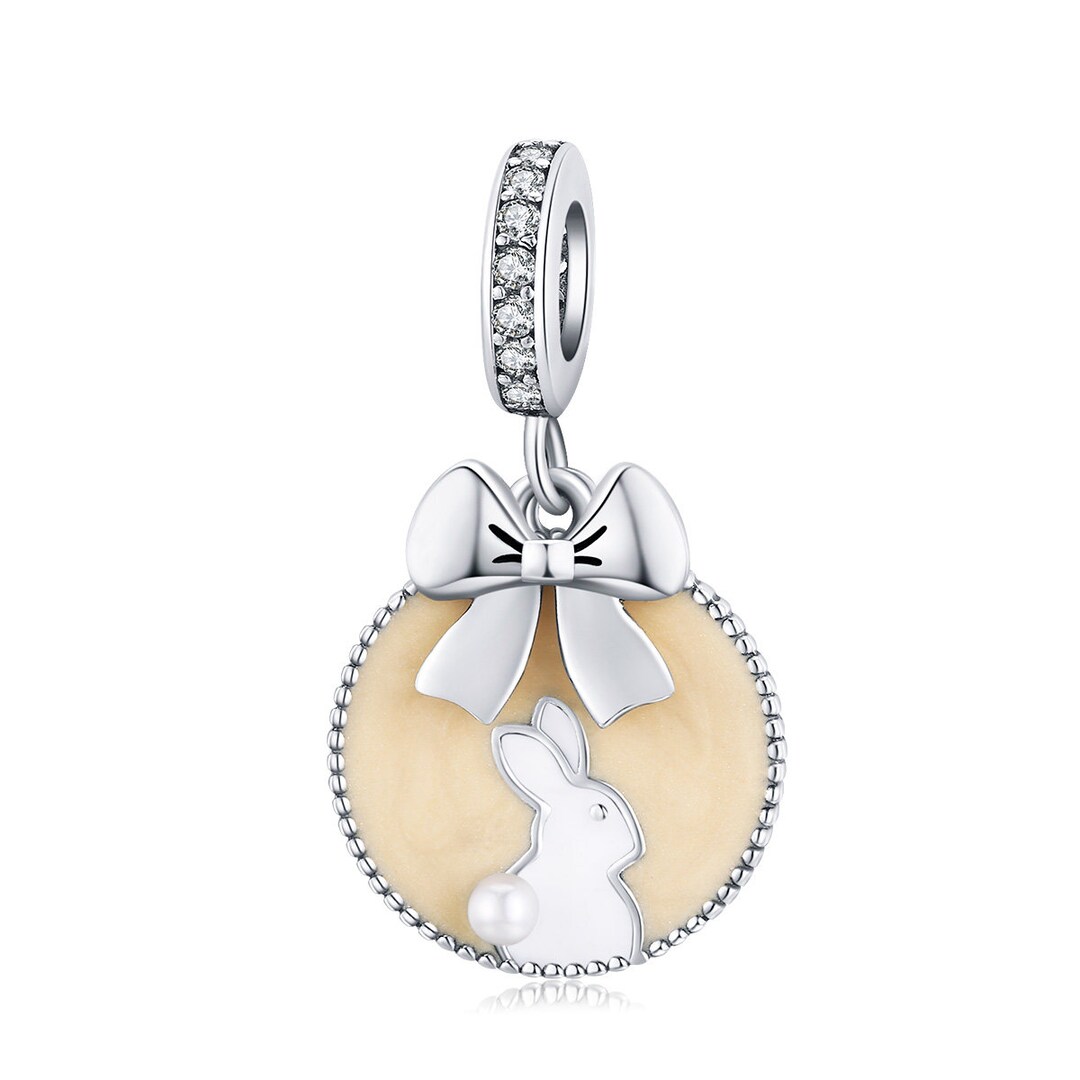 Charm for Bracelet Cute Bunny Charm Beads 100% Genuine 925 - Etsy