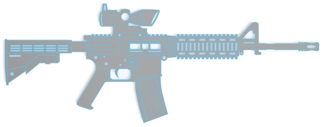 How To Draw An Ar-15, Step By Step, Drawing Guide, By Dawn DragoArt ...