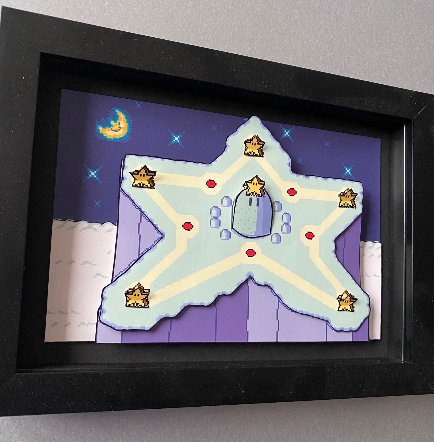 Super Mario World Star World Map 3D Framed Art | Etsy
