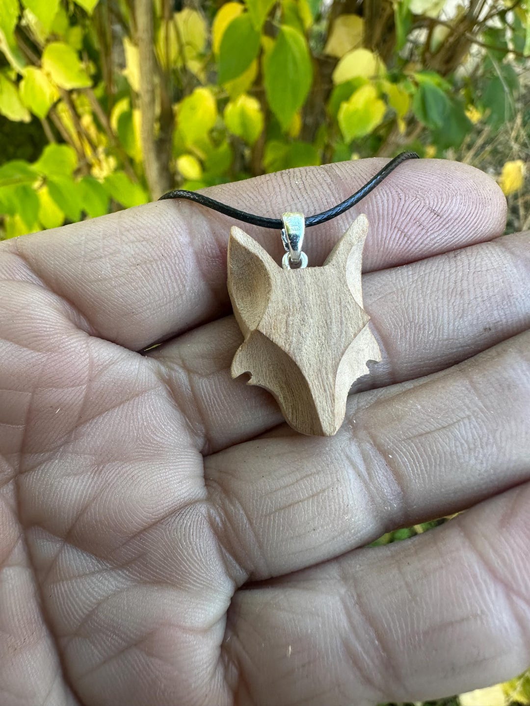 Fox Head Pendant Made of Olive Wood - Etsy