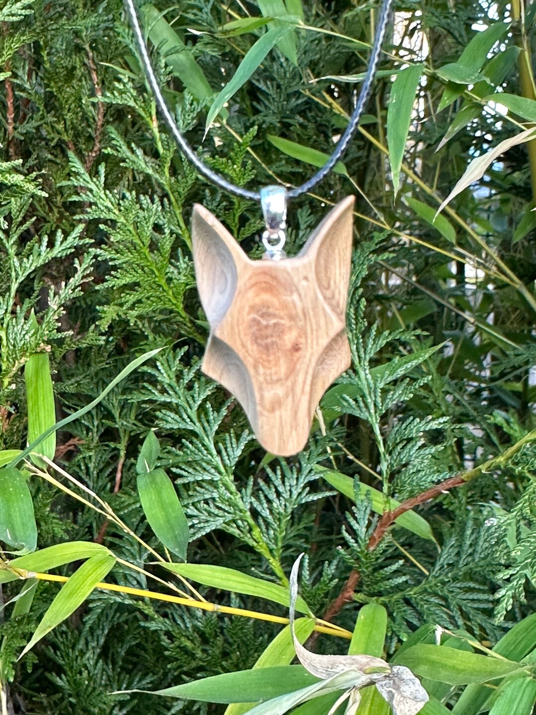 “wolf Head” Pendant in Heated Cade Wood - Etsy