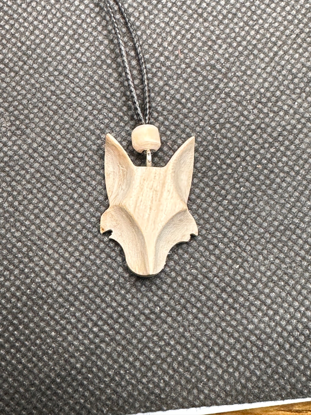 Fox Head Pendant in Hazel Wood - Etsy