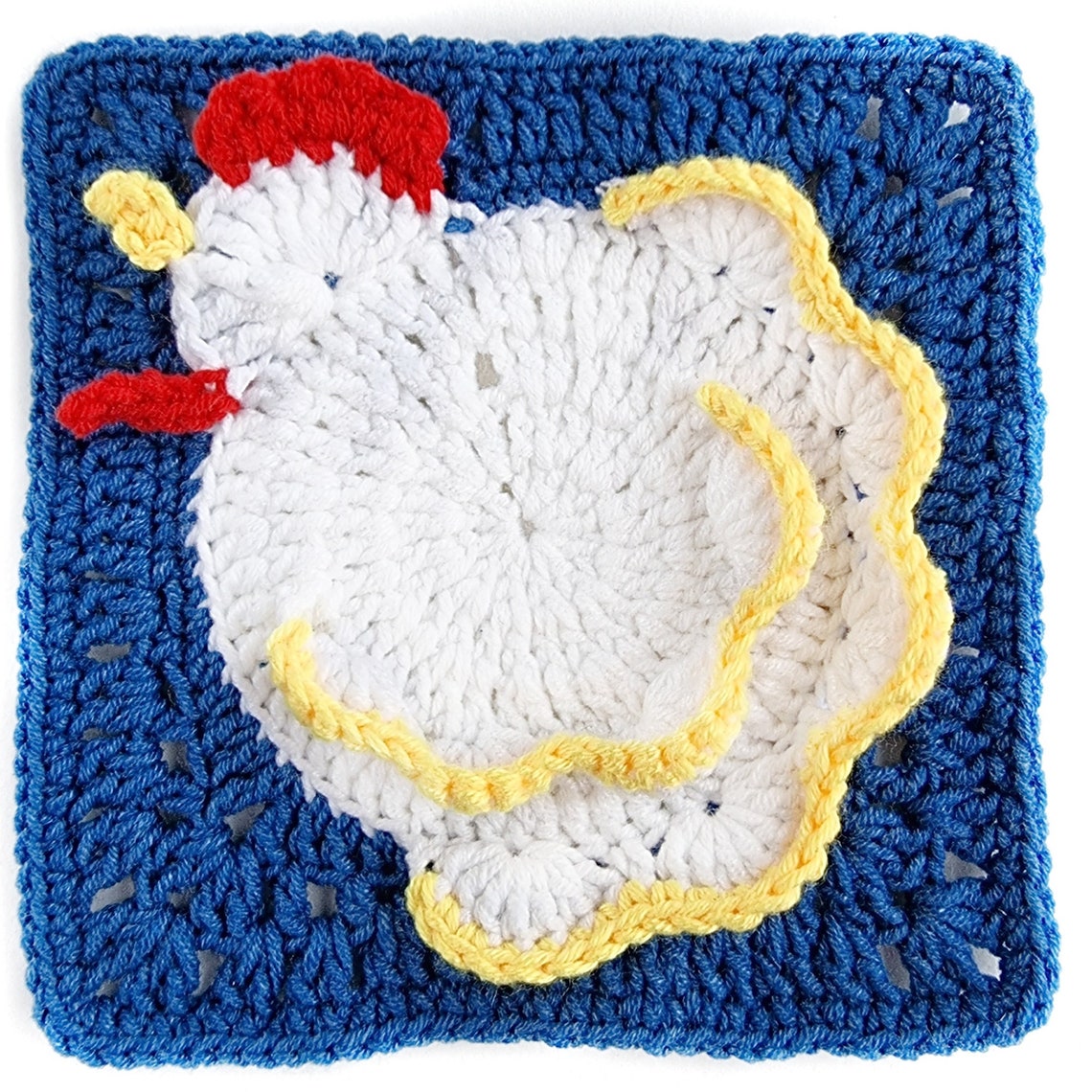 Granny square crochet chicken Crochet square patterns Crochet | Etsy